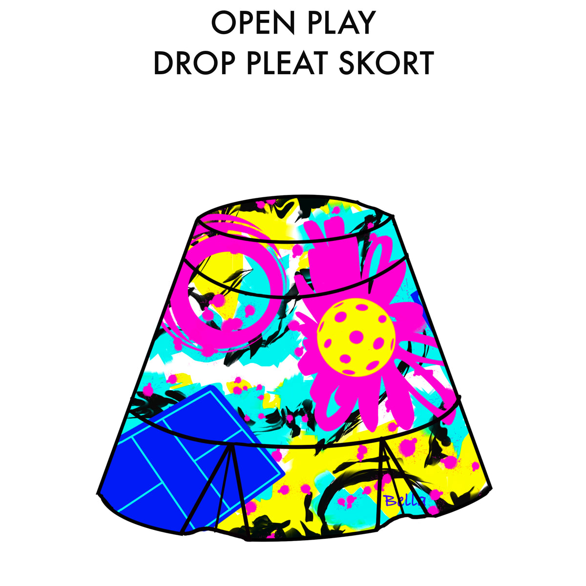 Open Play Drop Pleat Pickleball Skort – Pickleball Bella